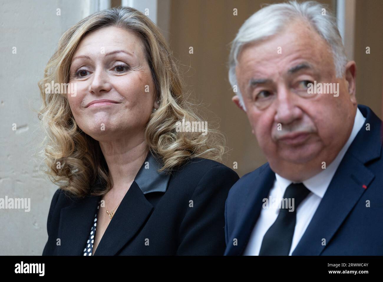 French Senate President Gerard Larcher and President of the French ...