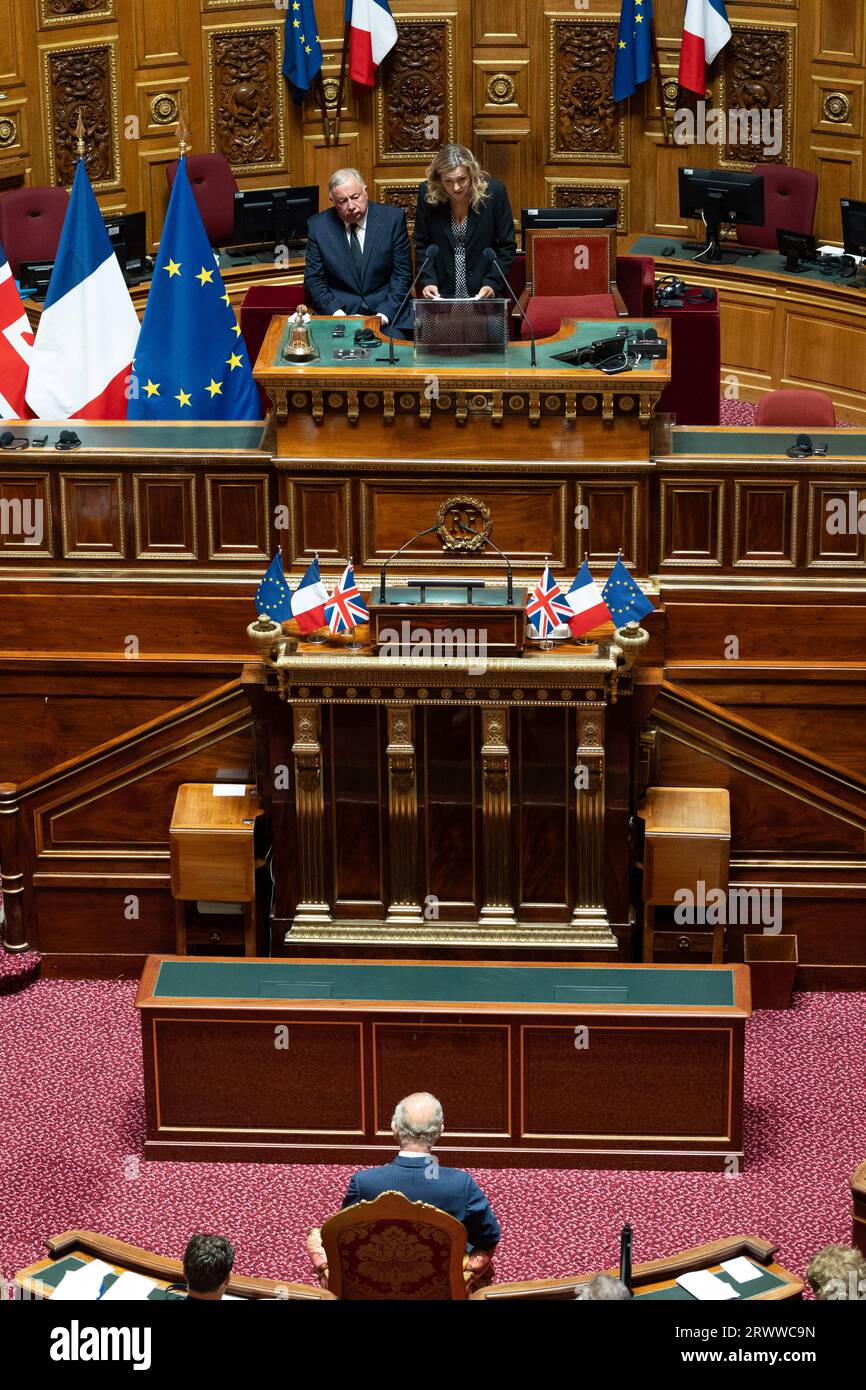 French Senate President Gerard Larcher and President of the French ...