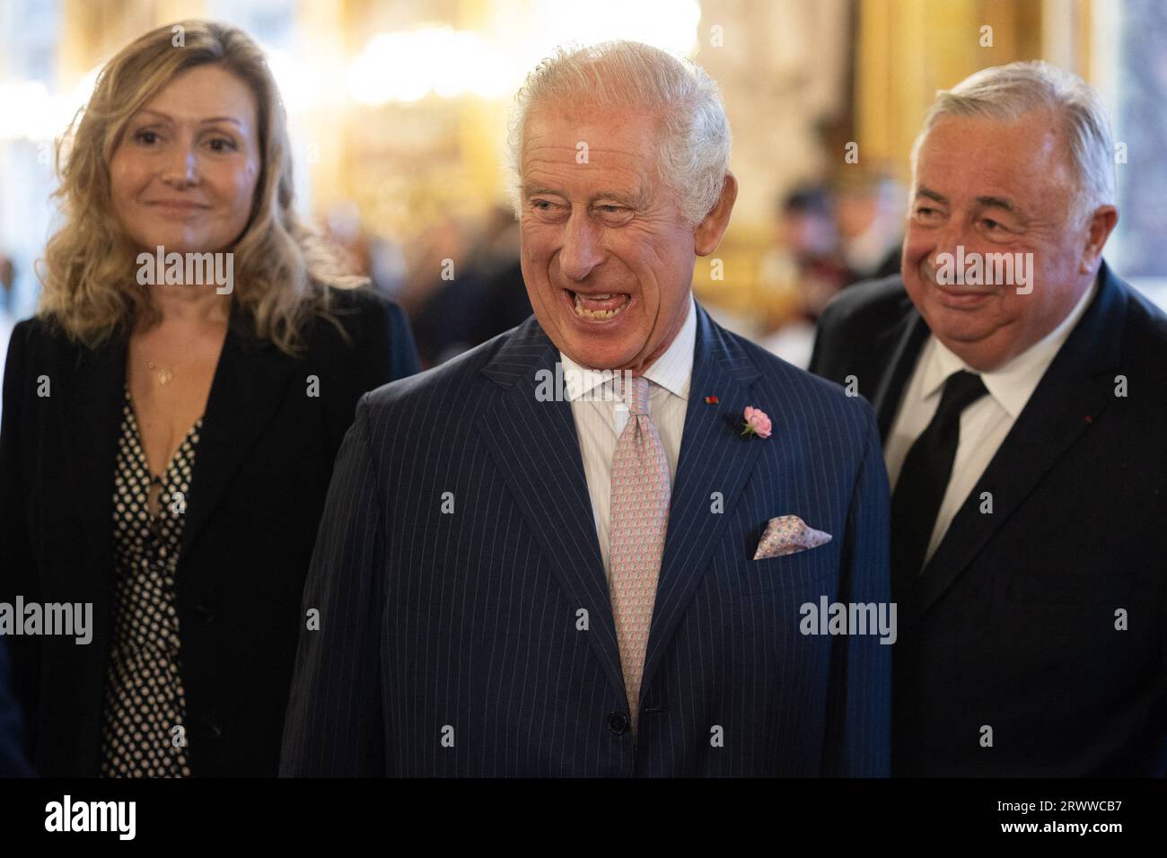 Britain King Charles III greet Senators and Deputies next to President ...