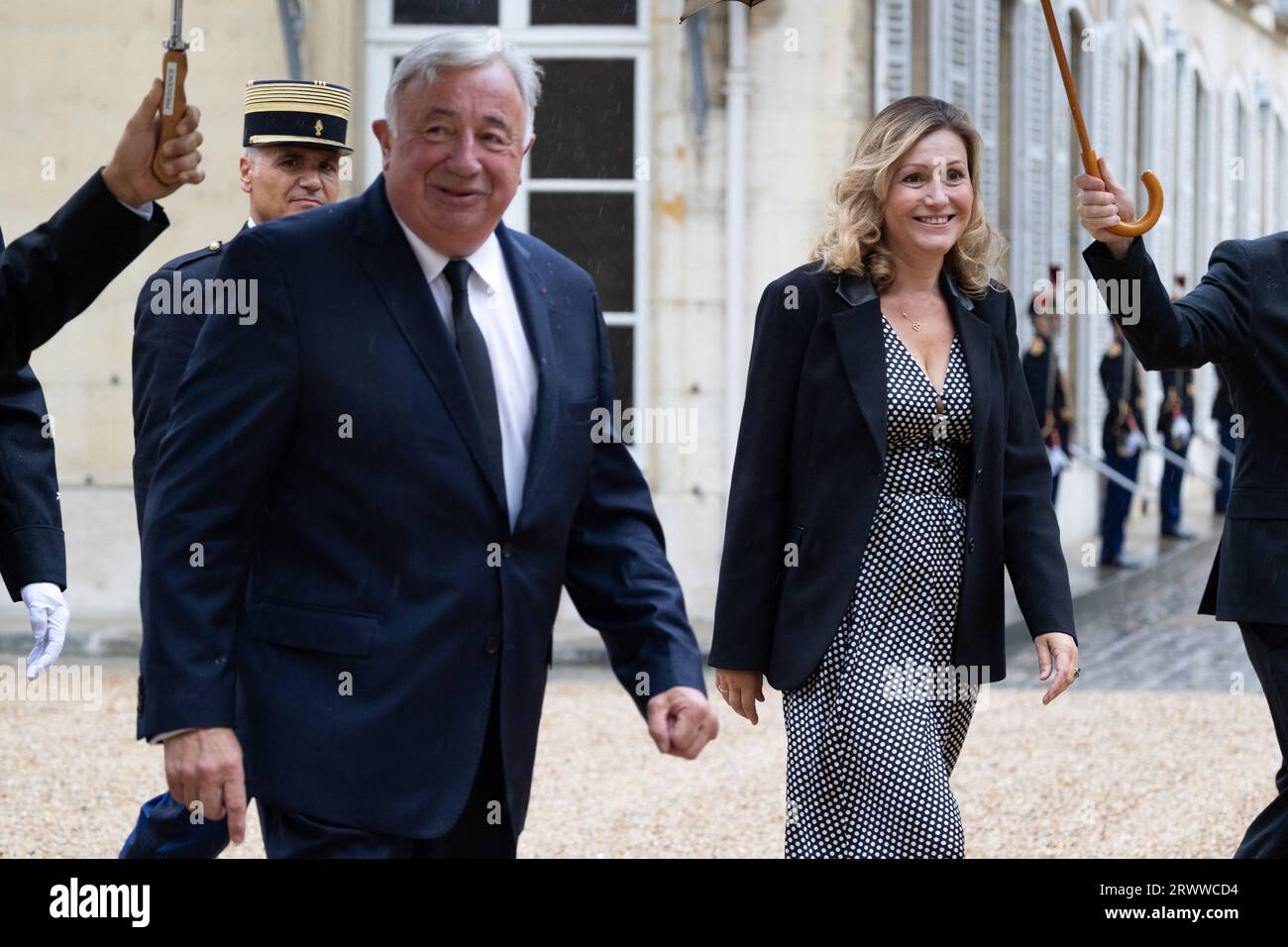French Senate President Gerard Larcher and President of the French ...