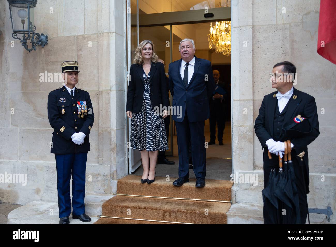 French Senate President Gerard Larcher and President of the French ...