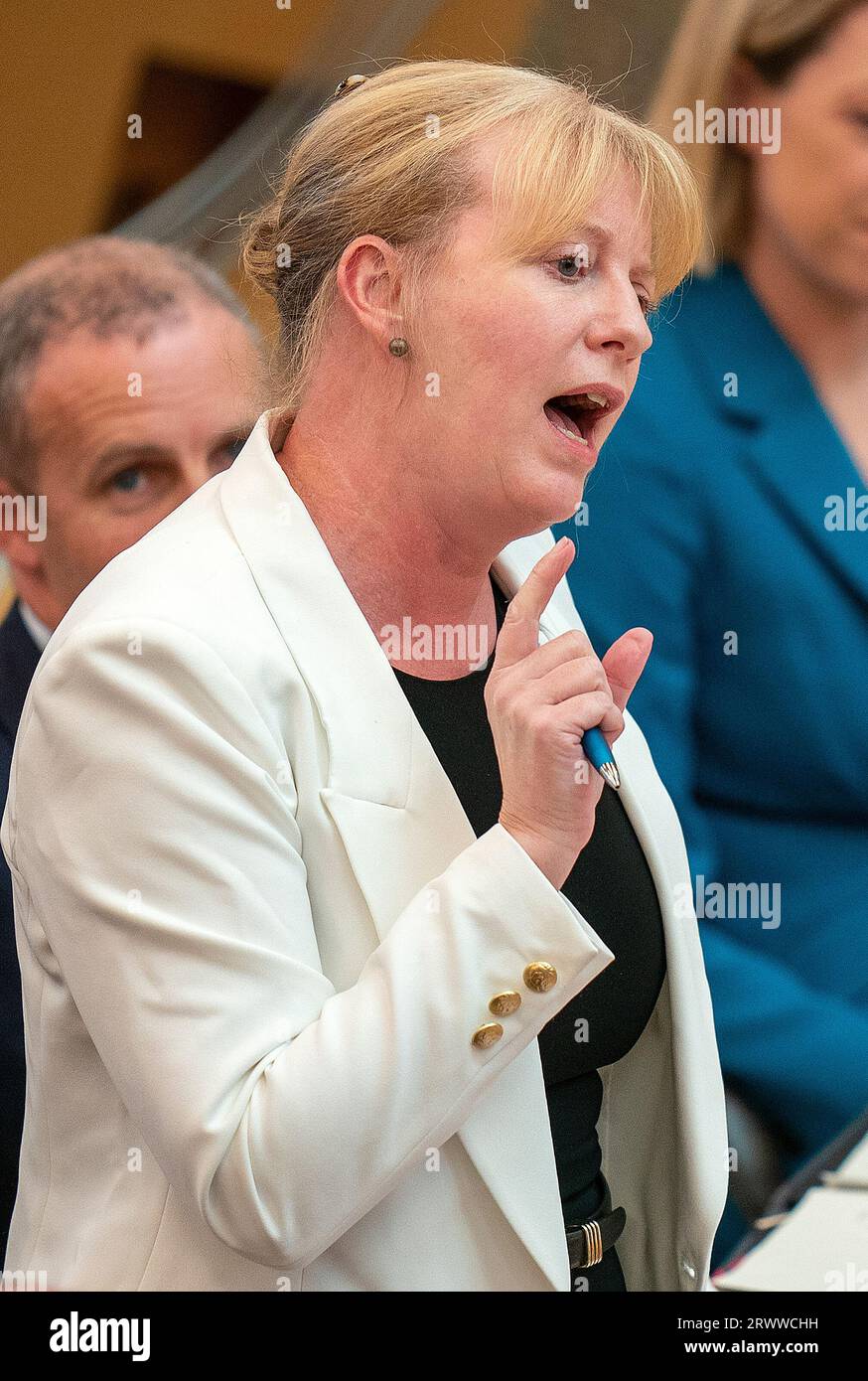 Scotland's deputy First Minister Shona Robison speaks during First ...