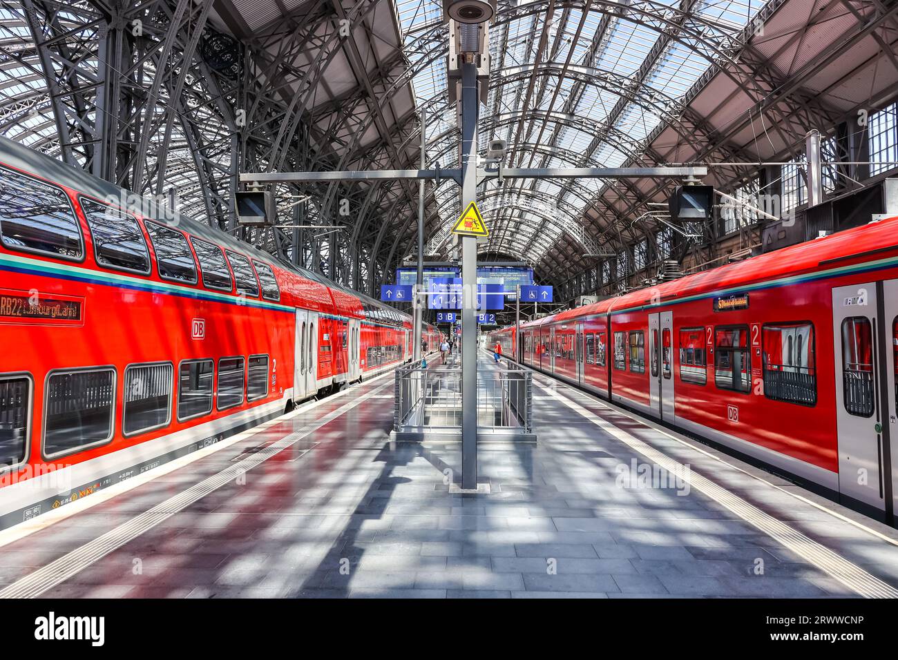 Frankfurt, Germany - July 18, 2023: Regional trains of DB Deutsche Bahn ...