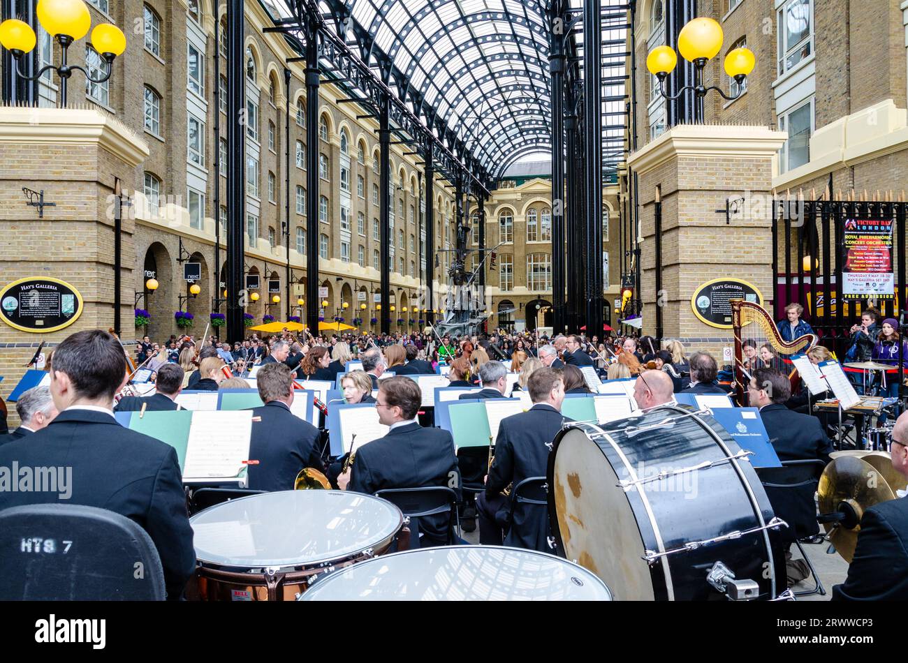 Victory Day London event in Hay's Galleria, London, UK. Commemorating ...