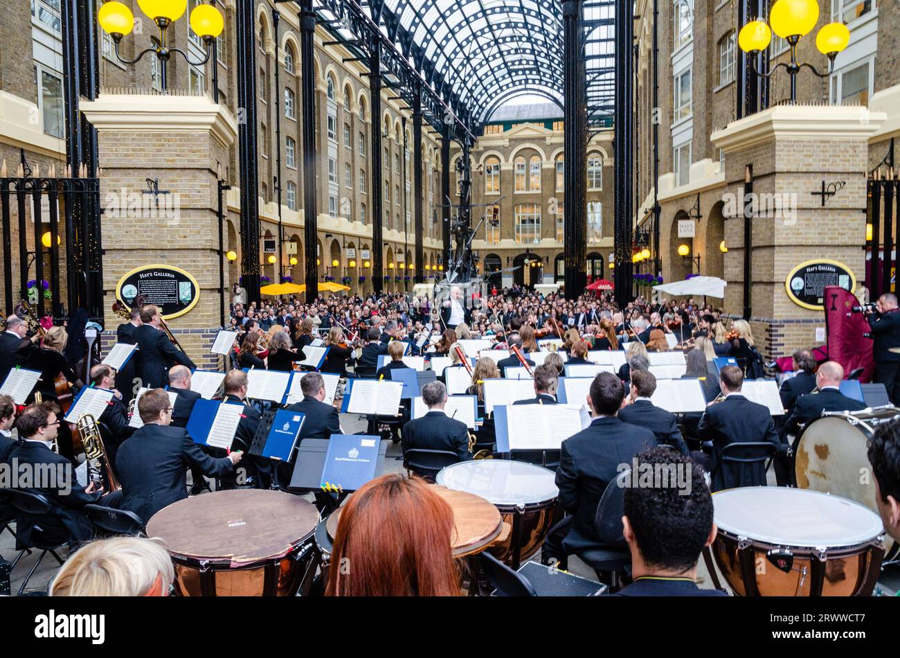 Victory Day London event in Hay's Galleria, London, UK. Commemorating ...