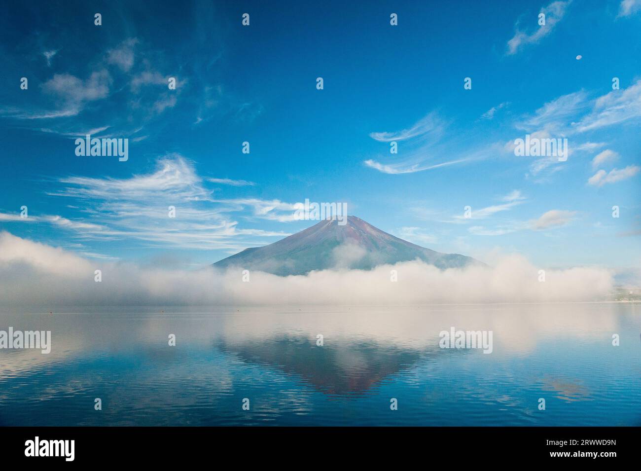 Fuji upside down after the fog lifted Stock Photo - Alamy