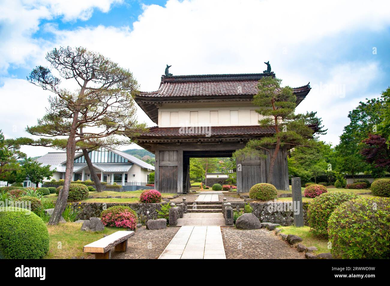 Ote-mon Gate of Matsuyama Castle Stock Photo - Alamy