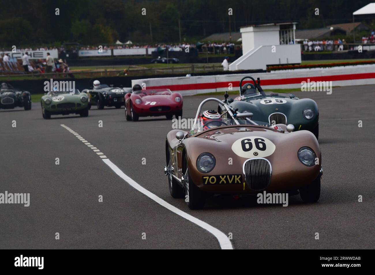 Jenson Button, Alex Buncombe, Jaguar C-Type, Ran as the sun began to ...