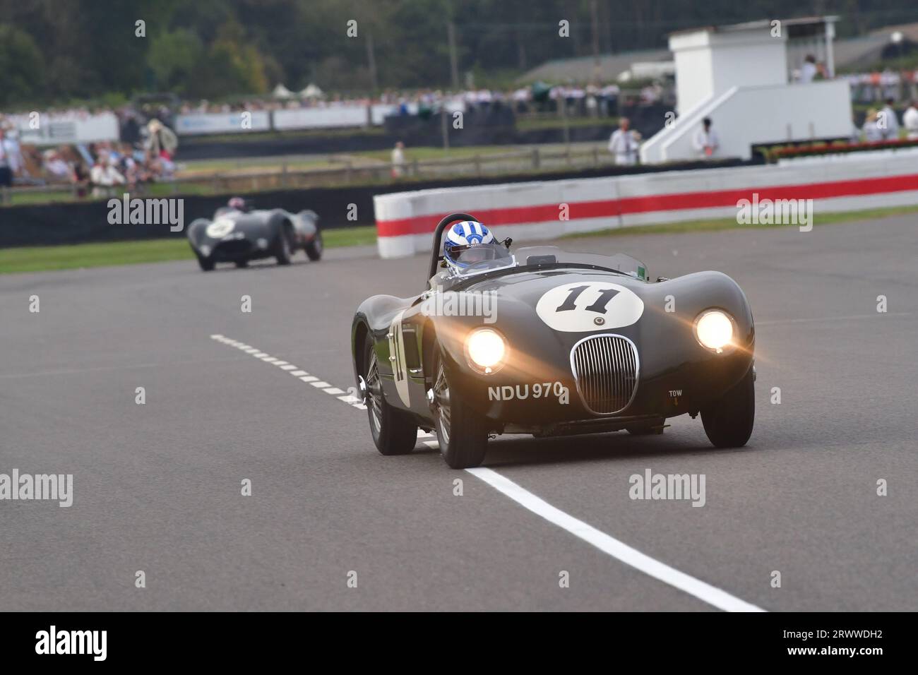 Frederic Wakeman, Sam Hancock, Jaguar C-Type, Ran as the sun began to ...