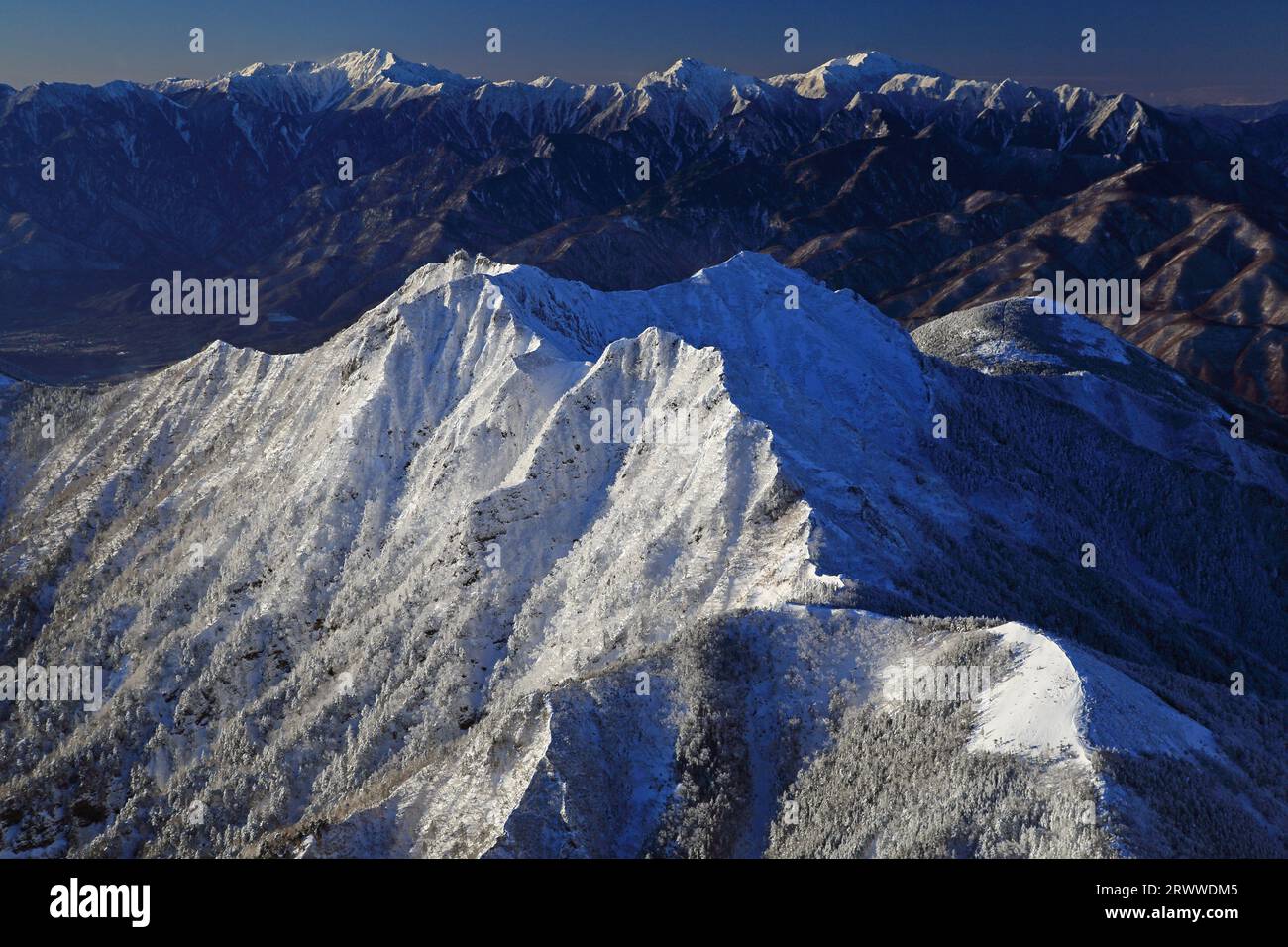 Southern Alps from Yatsugatake Stock Photo - Alamy