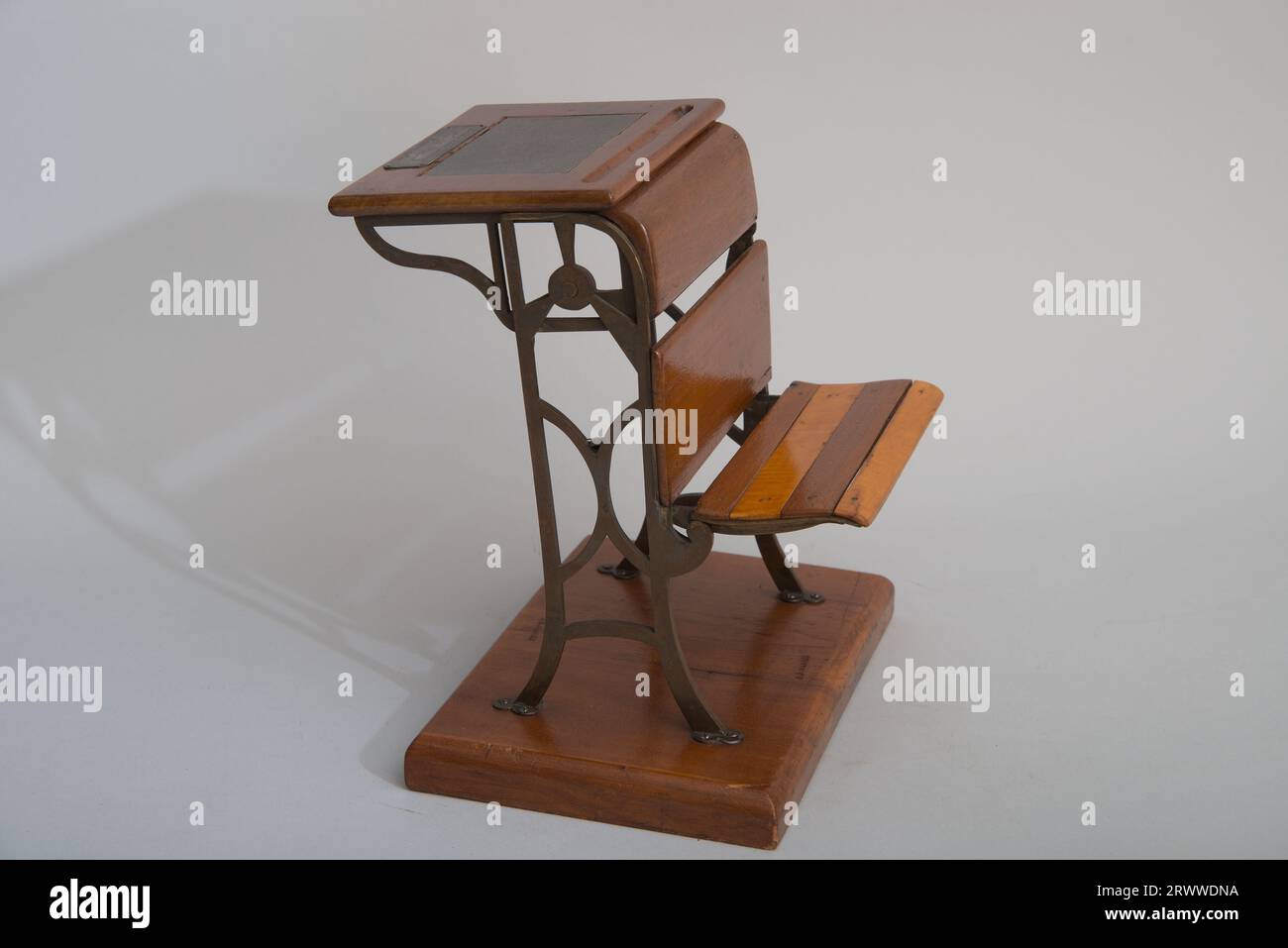 Patent model. School desk, Hood, 1871, patent no. 121287. CL*65.0382 ...