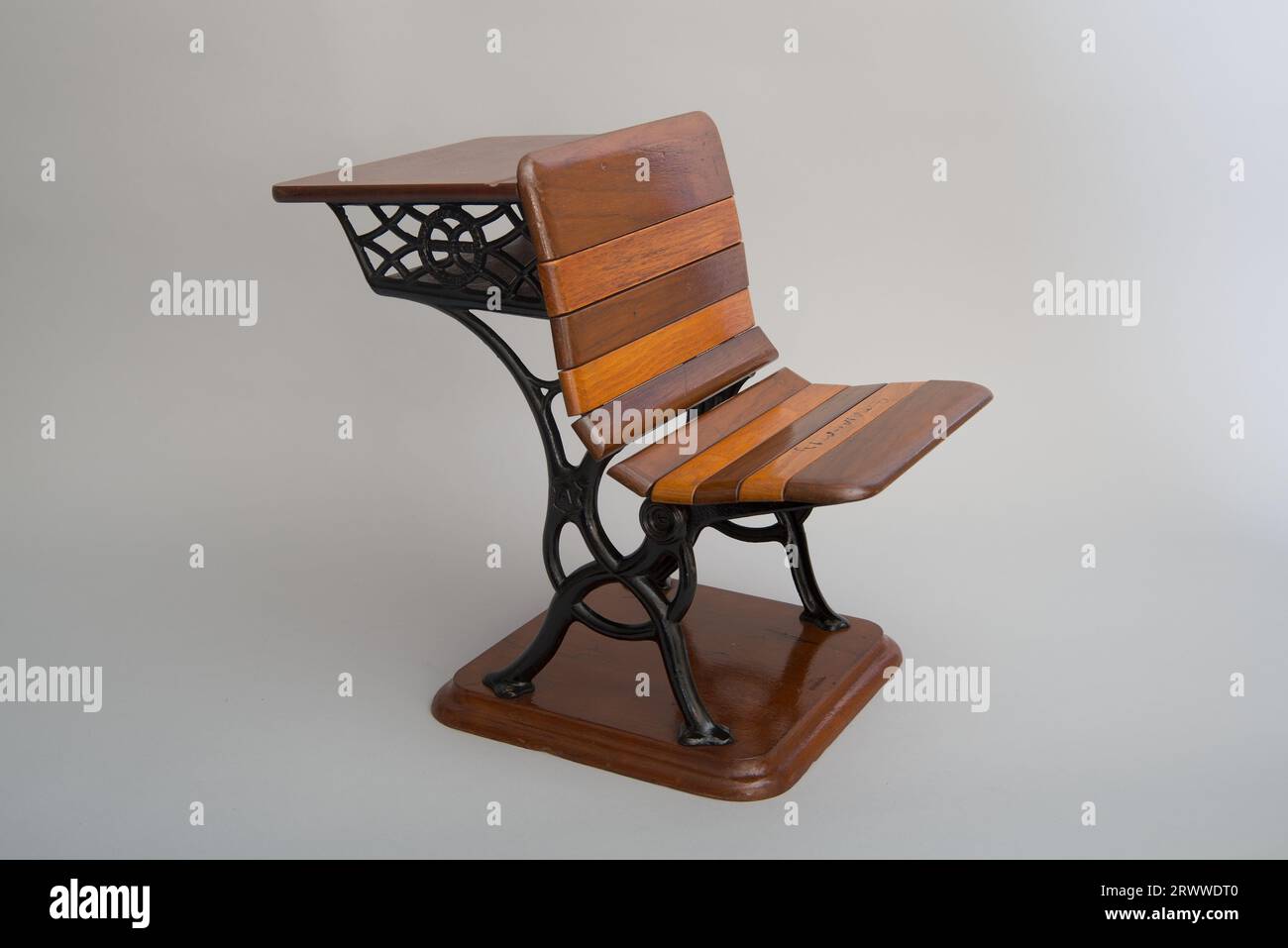 Patent model. School desks, Presbrey, 1873, patent no. 135154. CL*65. ...