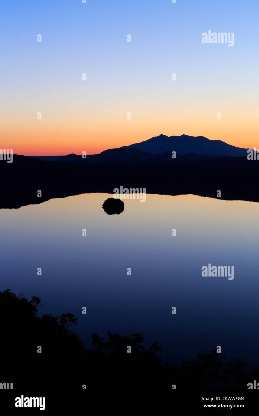 Mashu Ko at Dawn from the First Observatory Stock Photo - Alamy