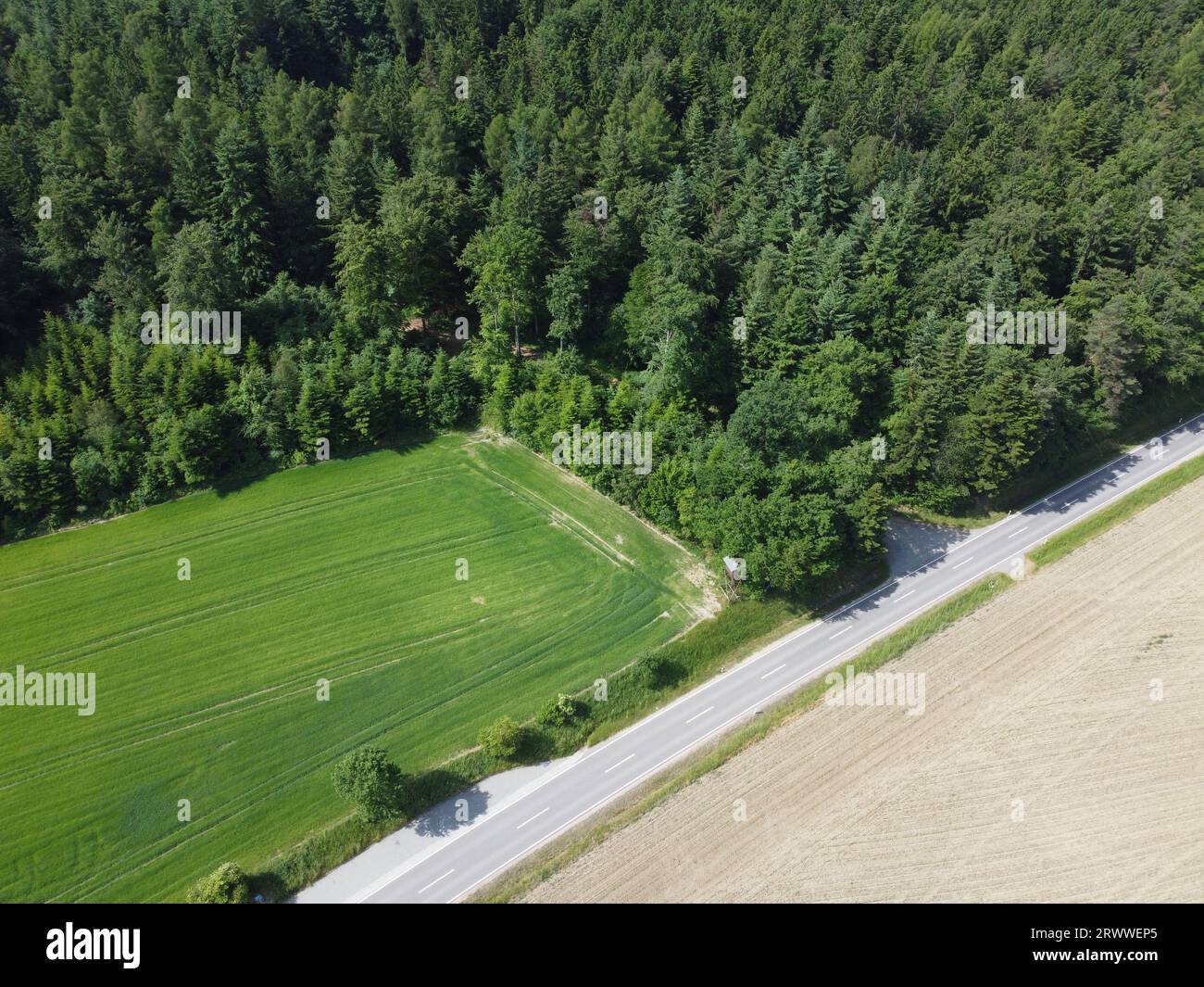 Aerial view of Bavaria with forests and fields Stock Photo - Alamy