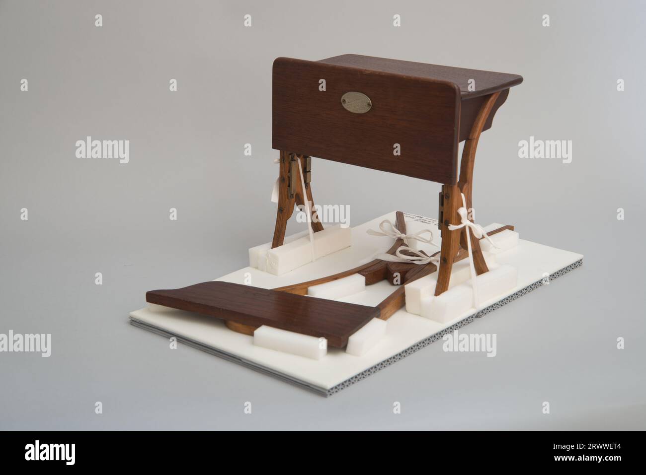 Patent model. School desk, Chase, 1870, patent no. 100600. CL*65.0425 ...