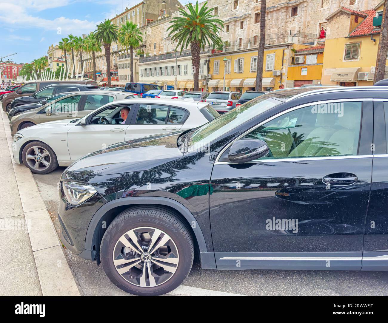 Car parking in the city of Split, Croatia Stock Photo - Alamy