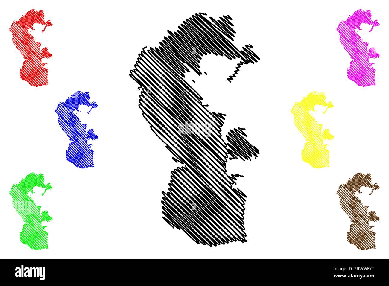 Caspian Sea salt lake (Russia, Russian Federation, Eurasia ...