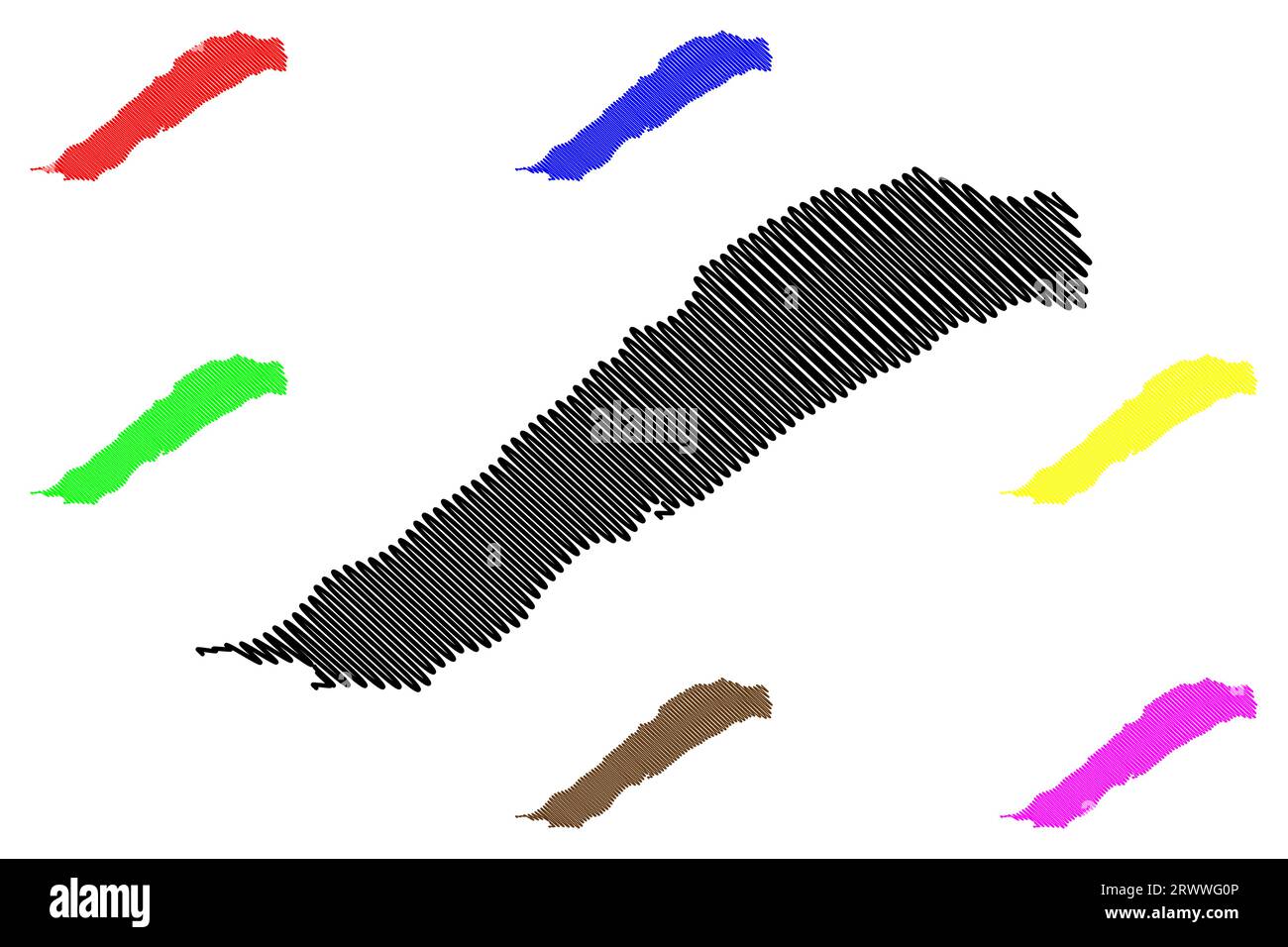 Lake Brienz (Switzerland, Swiss Confederation) map vector illustration ...