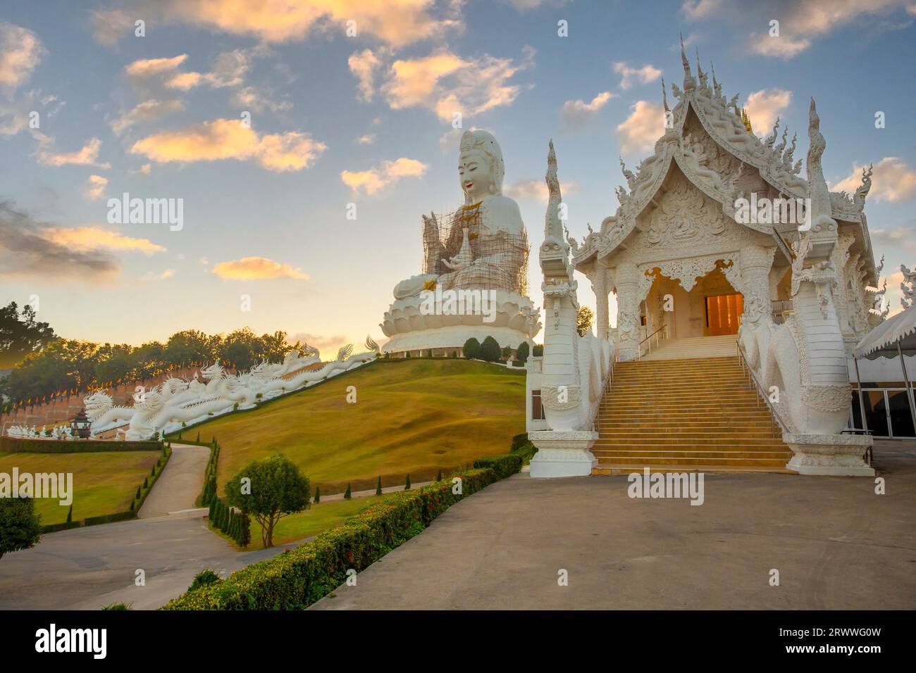 Landmark Wat Huai Pla Kang temple (Chinese temple) at Chiang Rai ...