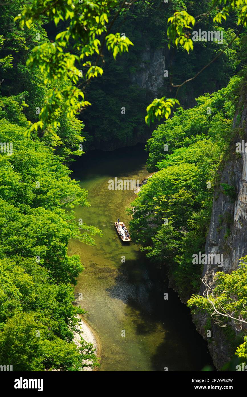 Geibikei Gorge and boat tour Stock Photo - Alamy