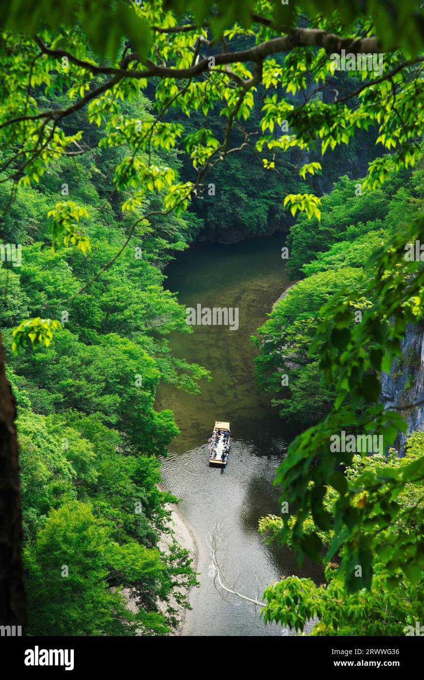 Geibikei Gorge and boat tour Stock Photo - Alamy