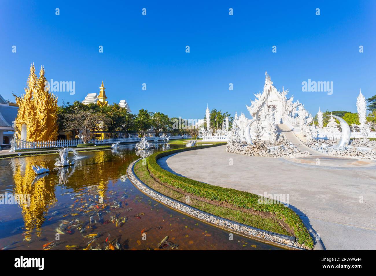 White Temple - Wat Rong Khun in Chiang Rai, Thailand Stock Photo - Alamy