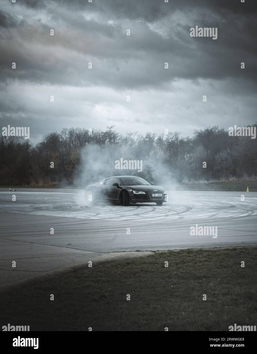 Audi R8 car drifting Stock Photo - Alamy