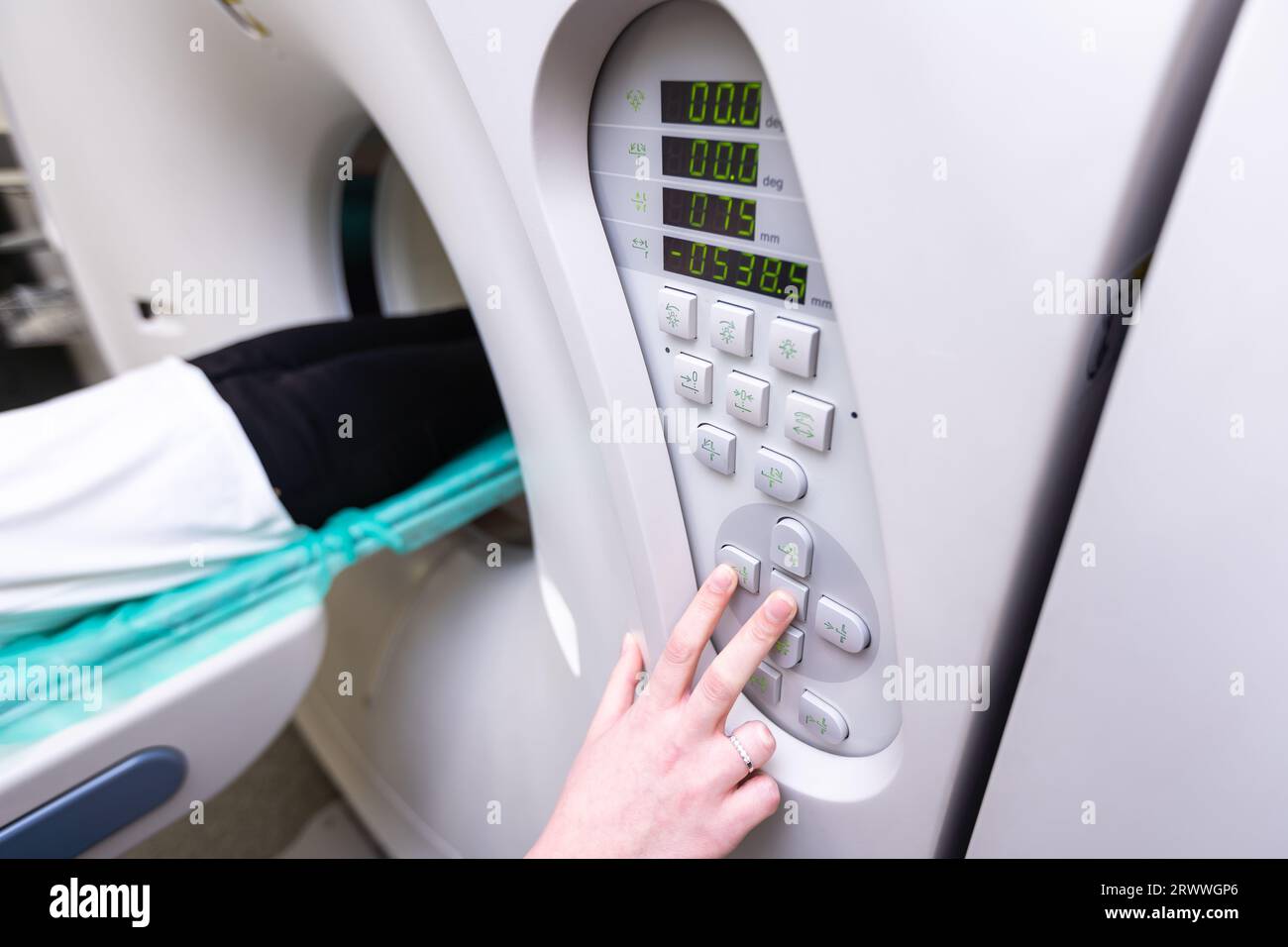 computer tomograph, computer tomography control panel Stock Photo - Alamy