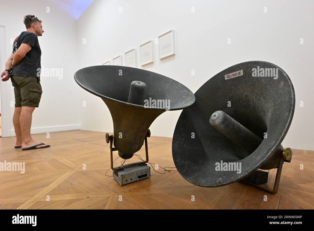 Brno, Czech Republic. 21st Sep, 2023. Conceptual artist Pavel Buchler's ...