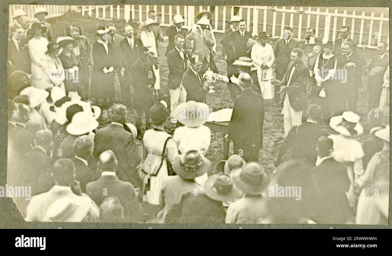 Two unidentified boys in boy scout uniforms, complete with hats ...