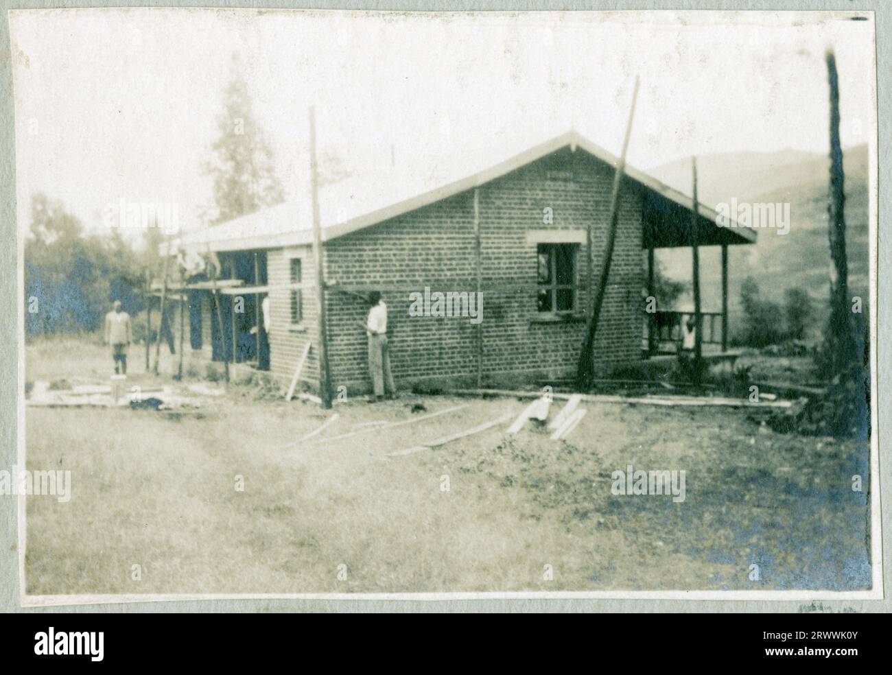 One of a series of images showing building work carried out by pupils ...