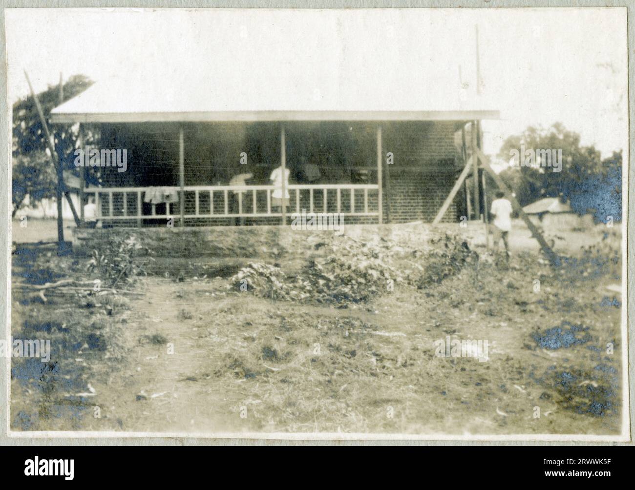 One of a series of images showing building work carried out by pupils ...