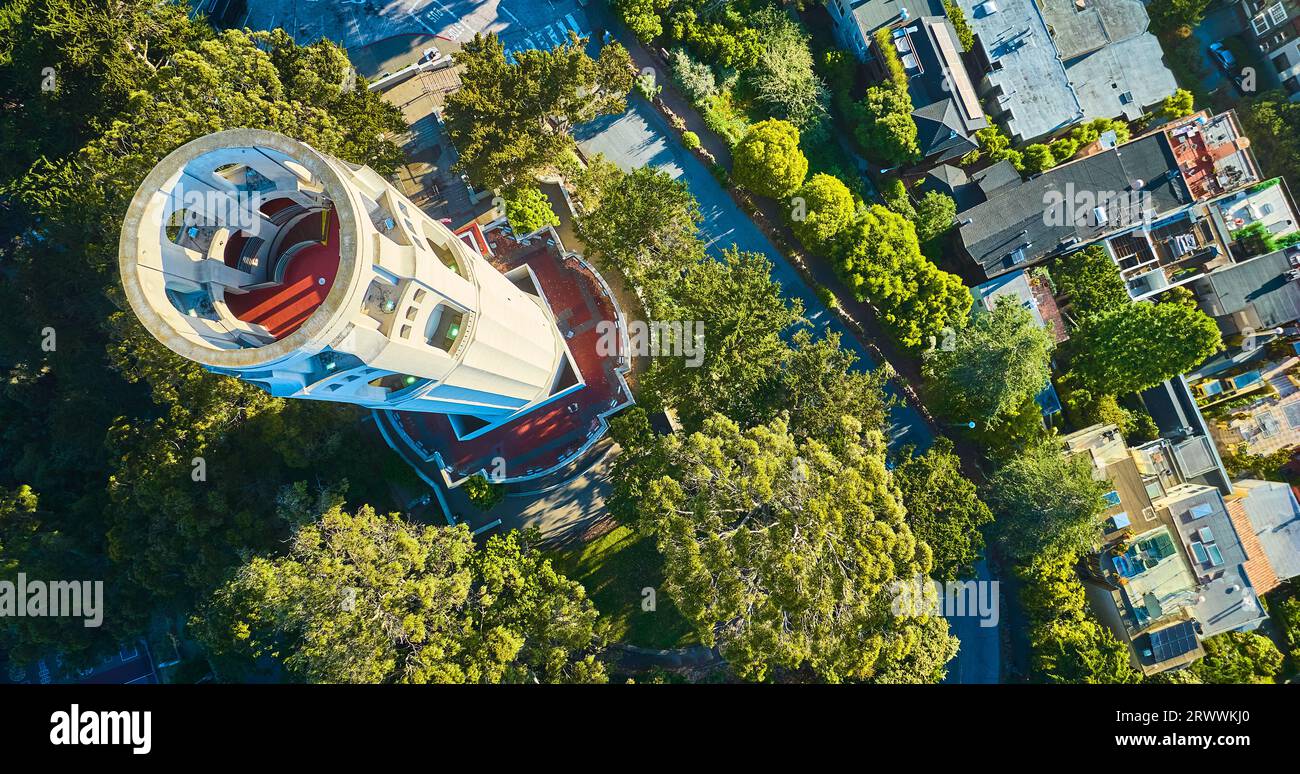 Coit tower roof hi-res stock photography and images - Alamy