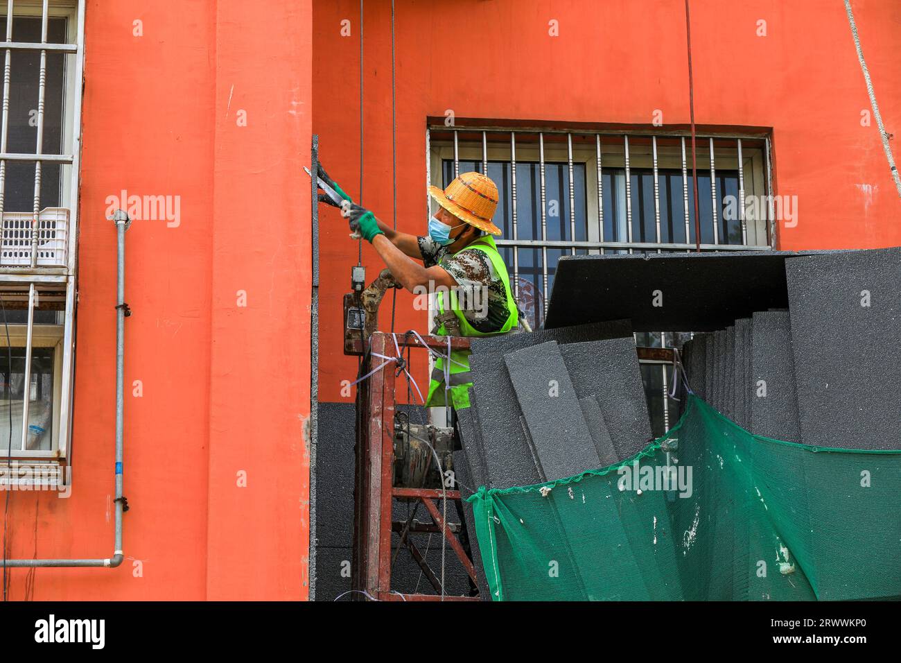 luannan county, China - June 15, 2023: The workers are installing ...