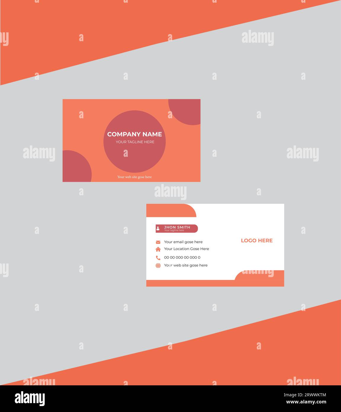 Clean business card design Stock Vector Image & Art - Alamy