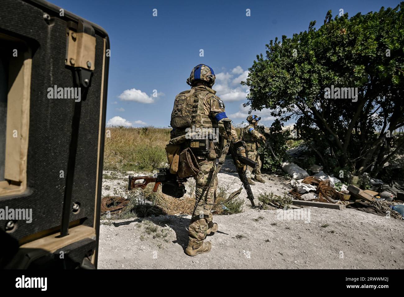 UKRAINE - SEPTEMBER 7, 2023 - Soldiers of a reconnaissance platoon of ...