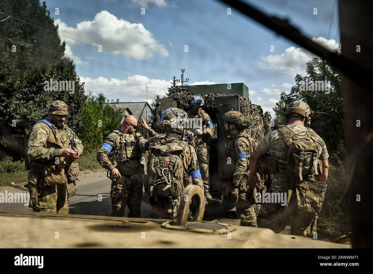 UKRAINE - SEPTEMBER 7, 2023 - Soldiers of a reconnaissance platoon of ...