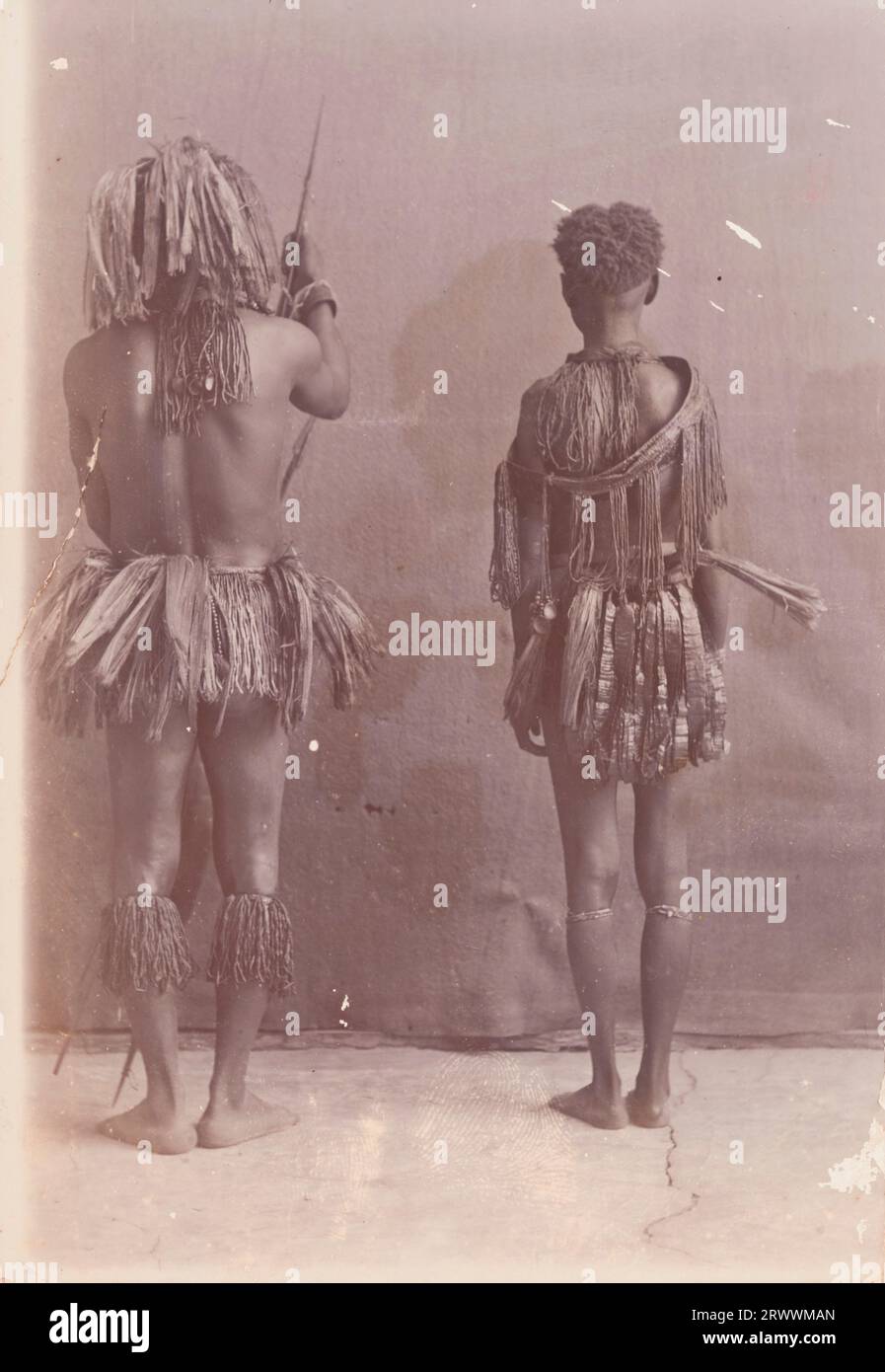 Portrait of a man and woman from the Great Andamanese people ...