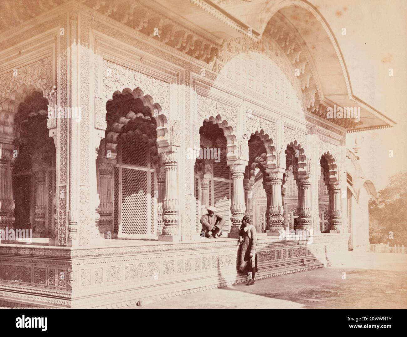 View of the exterior decorative walls of Bhaldwun Singh's Palace ...