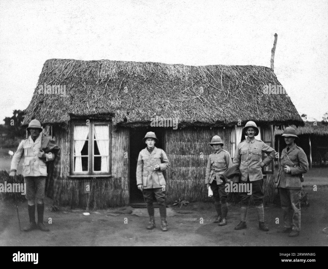 Stand thatched roof Black and White Stock Photos & Images - Alamy