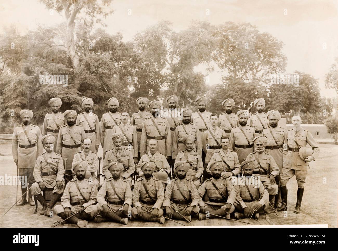 Group portrait of the Sikh officers and British captains of the 14th ... Group portrait of the Sikh officers and British captains of the 14th ...