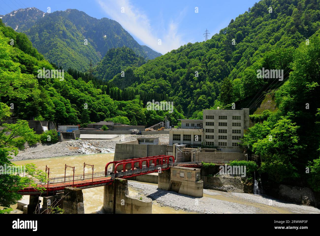 Kurobe Gorge, Meguro Bridge and Kurobe River No.2 Power Station, Toyama ...
