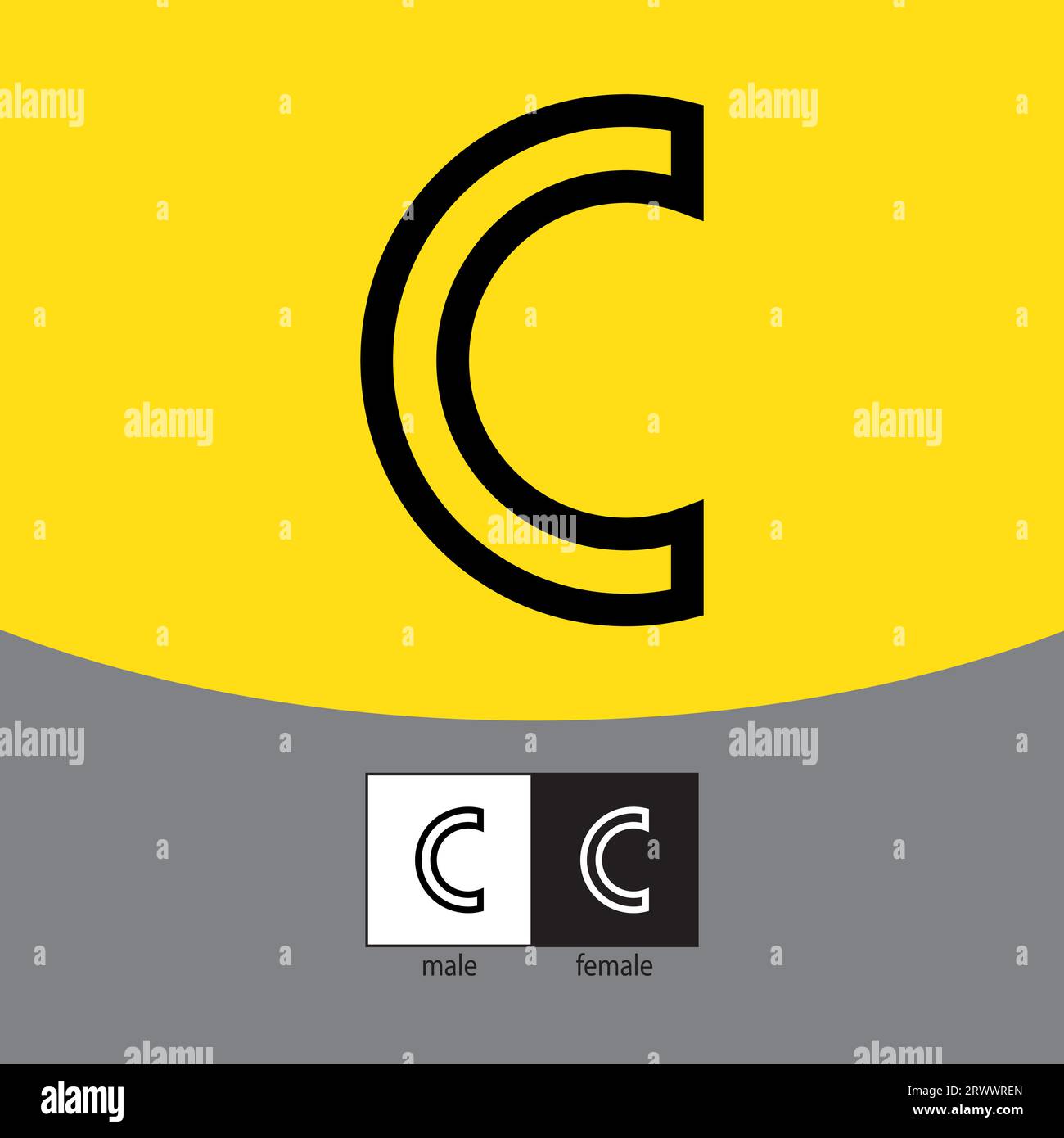 C Letter Logo. Black Color. - Vector Stock Vector Image & Art - Alamy