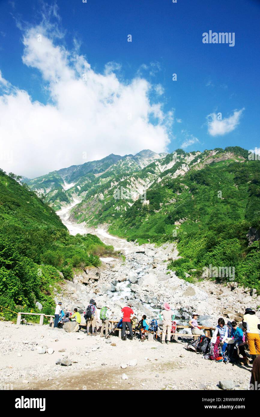 Great snow ravine in Hakuba Stock Photo - Alamy