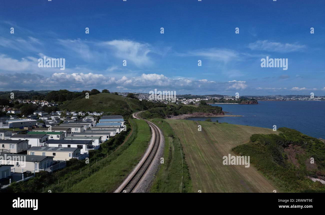 Waterside Park, Torbay, South Devon, England: Steam railway line ...