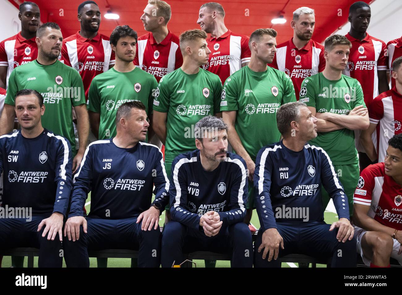 Deurne, Belgium. 21st Sep, 2023. Antwerp's head coach Mark van Bommel ...