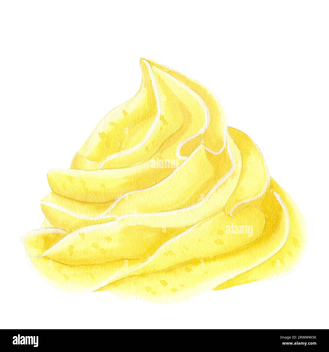 Cone yellow sweet cream. For cupcakes, muffins, ice cream, marshmallows ...