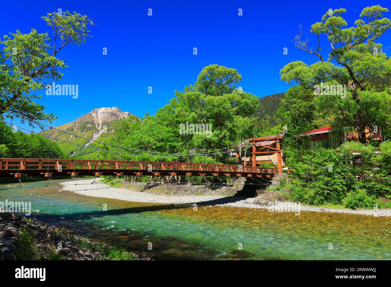 Kamikochi kappa bridge view hi-res stock photography and images - Alamy