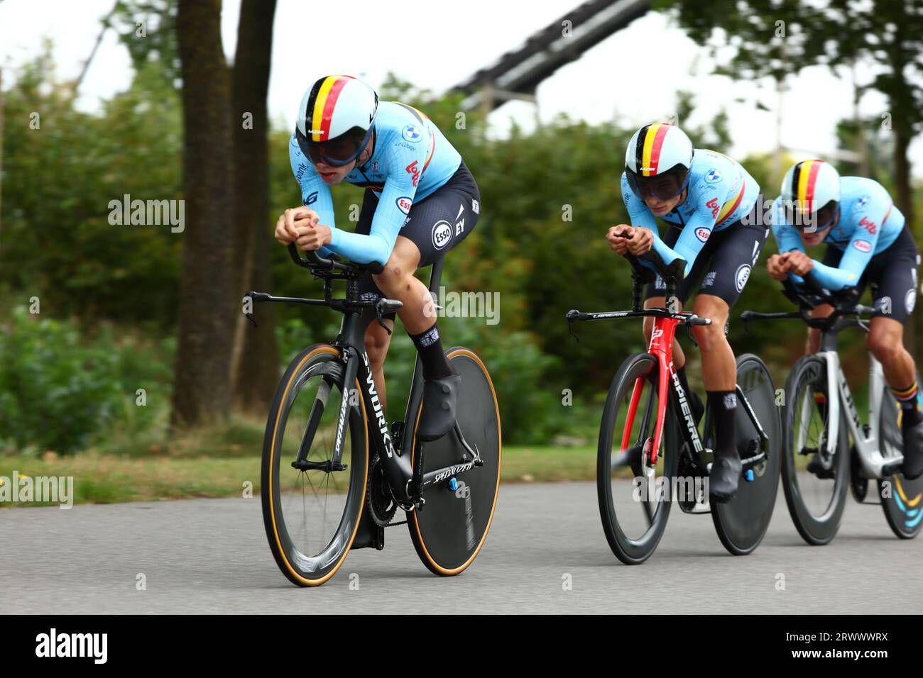 Emmen, Netherlands. 21st Sep, 2023. Belgian Siebe Deweirdt, Belgian ...