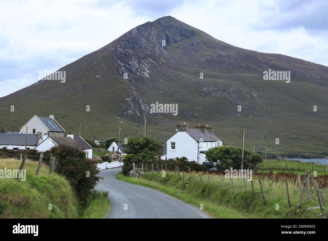 Landscape at Dugort, Achill Island, County Mayo, Ireland featuring ...
